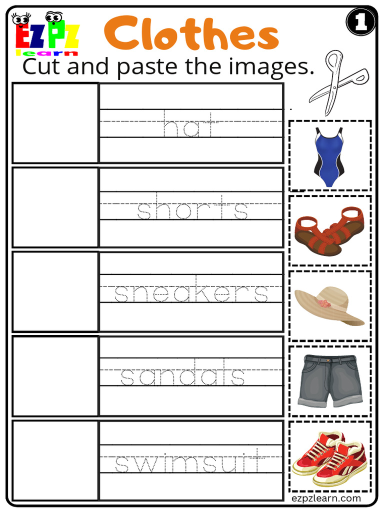 1 Clothes Cut and Paste | PDF