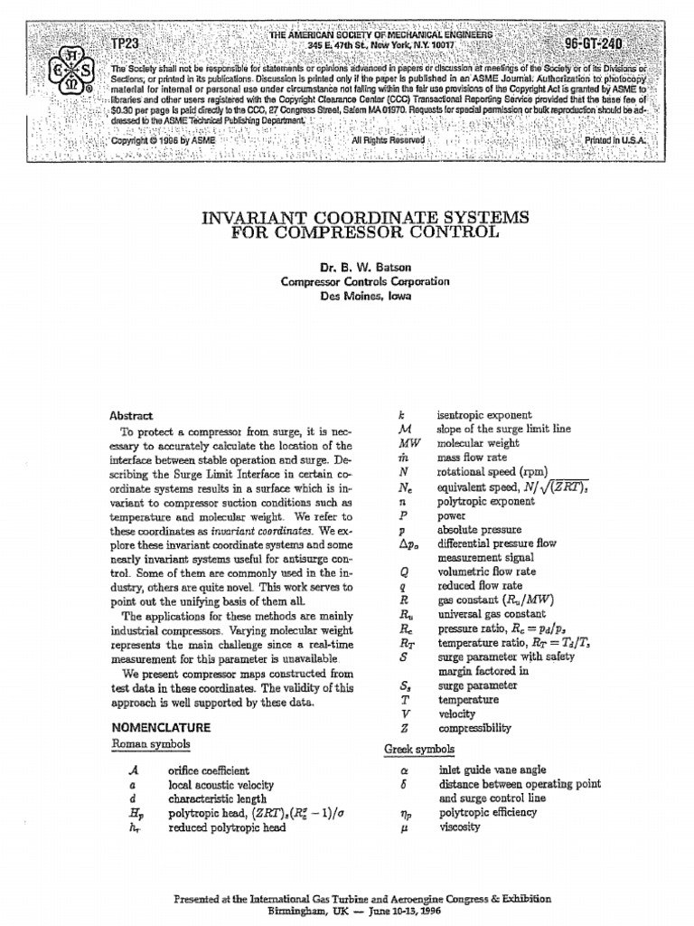 TP 23 - Batson - Antisurge Control Invariant Coordinate System | PDF