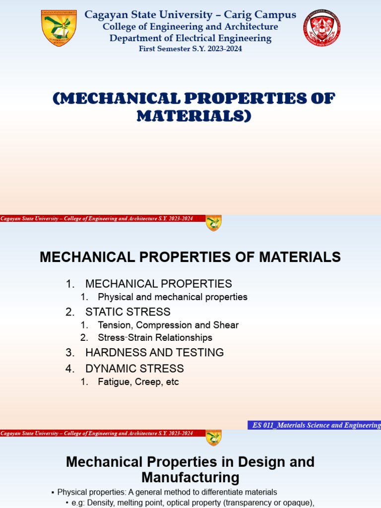 Engineering Materials Guide | PDF | Deformation (Engineering) | Ductility