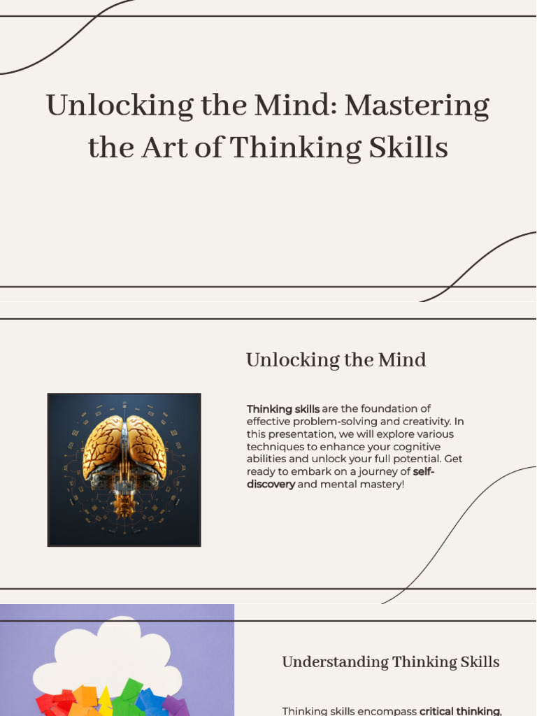Unlocking The Mind Mastering The Art of Thinking Skills | PDF | Career ...
