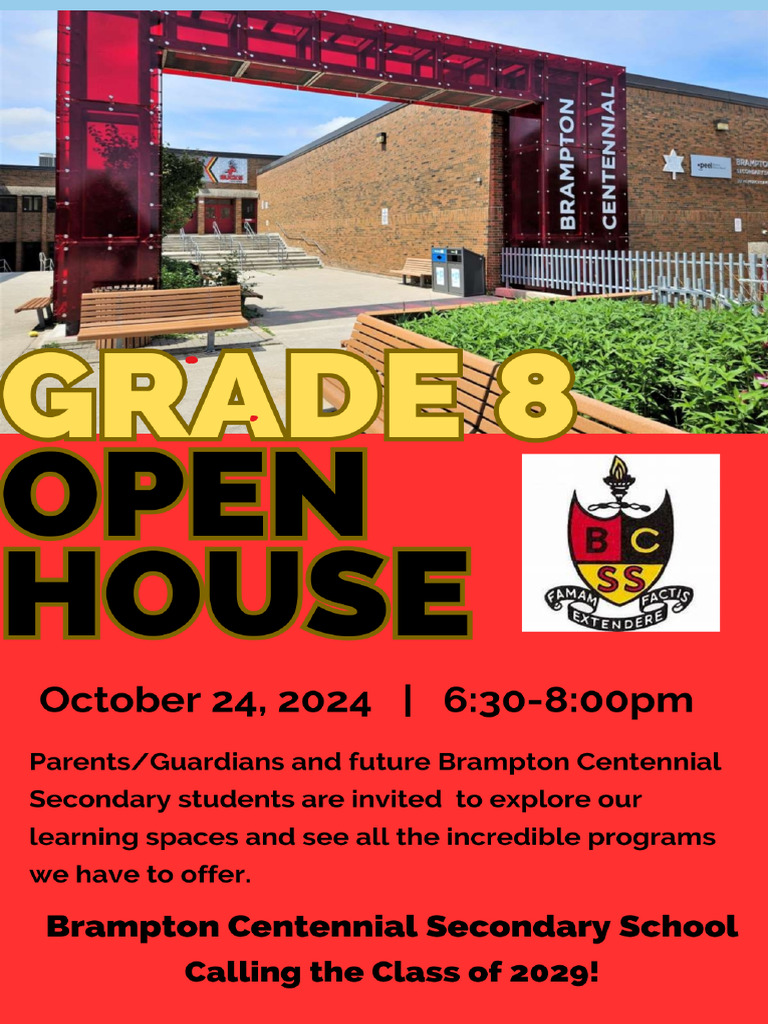 Brampton Centennial SS GRADE 8 OPEN HOUSE | PDF