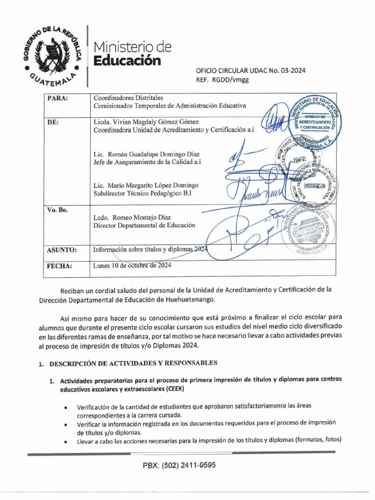 Oficio Circular 03-2024 TITULOS Y DIPLOMAS | PDF Oficio Circular 03-2024 TITULOS Y DIPLOMAS | PDF