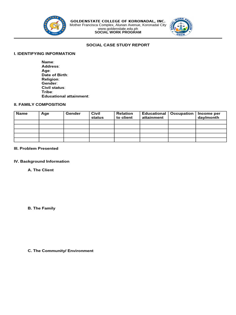 SOCIAL-CASE-STUDY-FORMAT | PDF
