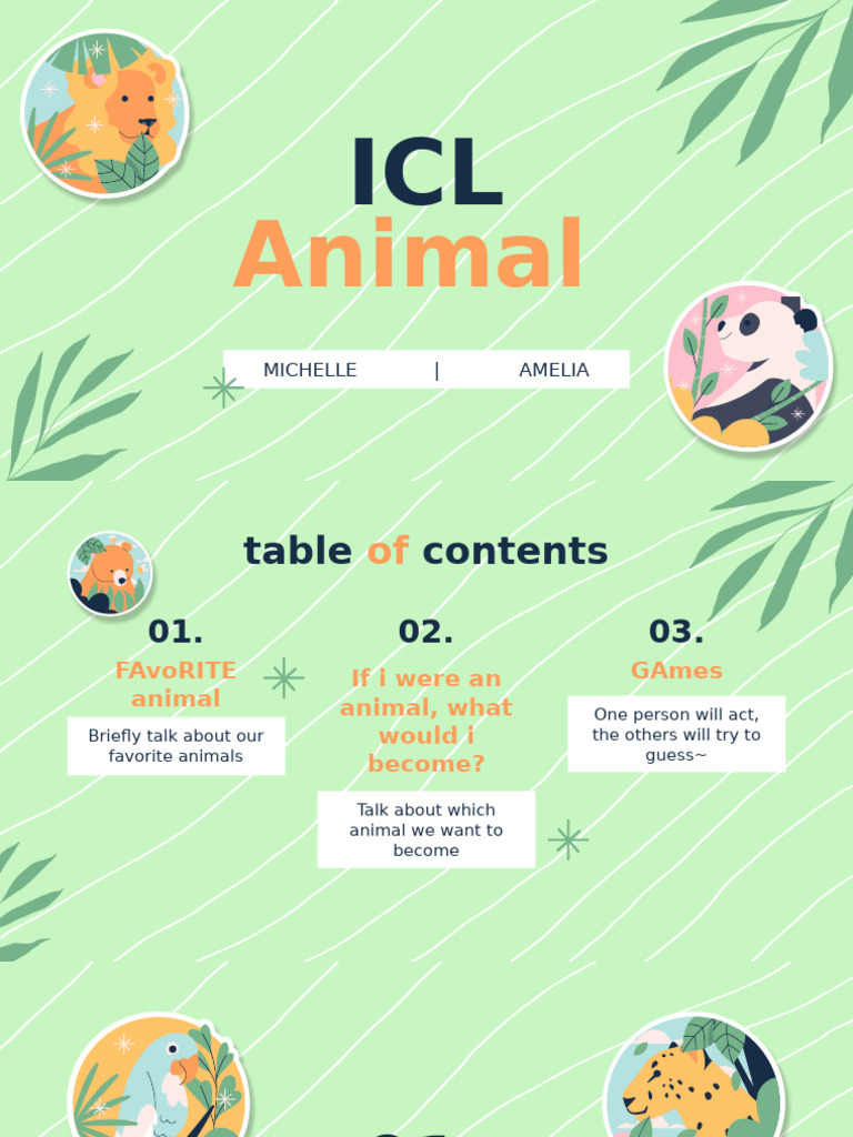 Favorite Animals and Fun Games | PDF | Language Arts & Discipline
