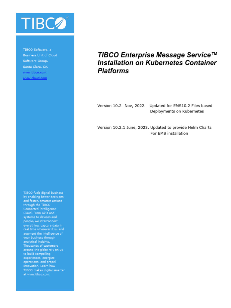 How To Configure EMS 10.2 On Kubernetes Files | PDF | Port (Computer ...
