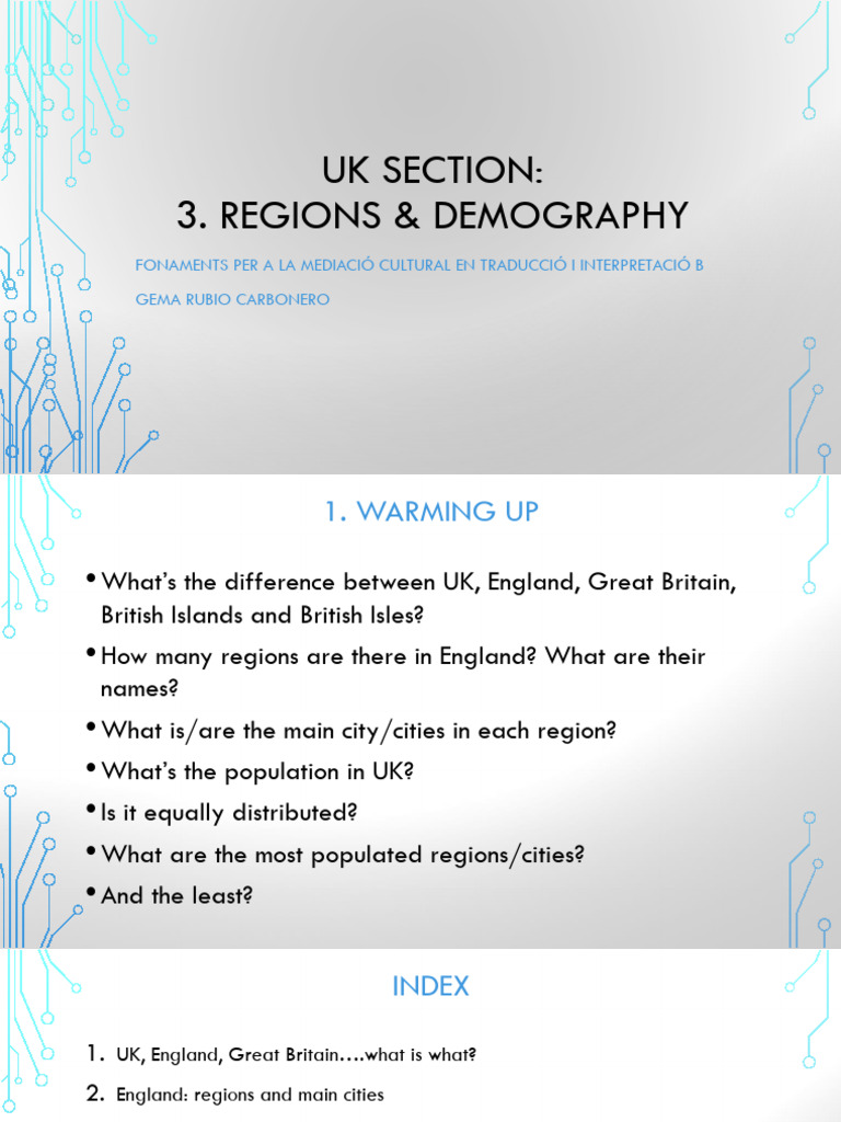 Uk-Regions and Demography-2 | PDF | Scotland | United Kingdom