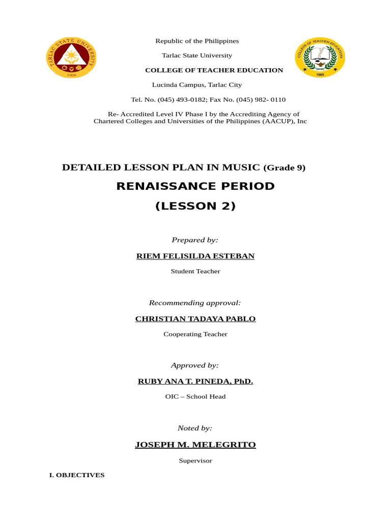 Riem DLP Q2 W2 Arts Lesson 2 | PDF | Raphael | Leonardo Da Vinci