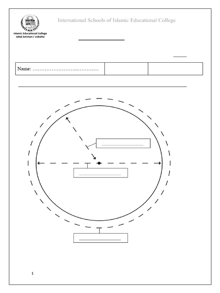 Circle Construction Worksheet for Grade 5 | PDF | Computers