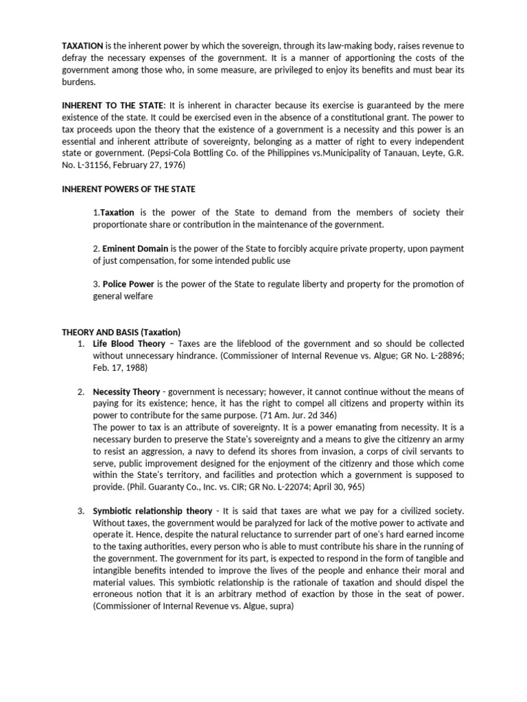 Tax 1 Material - Definition and Principles | PDF | Taxes | Payments