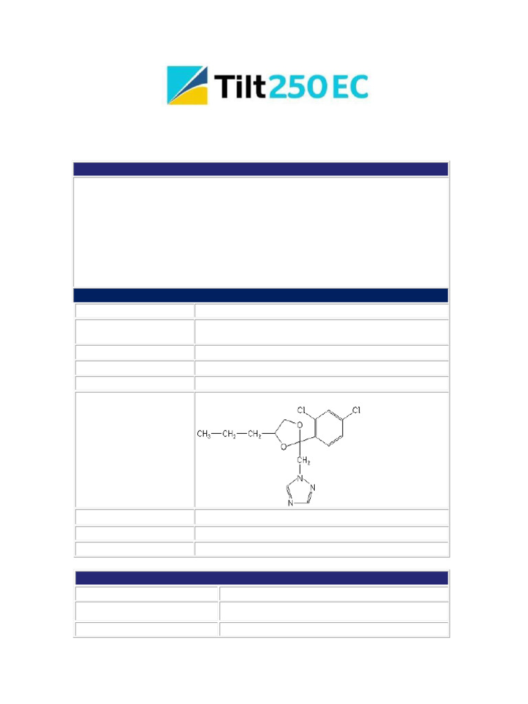 Ficha Técnica TILT 250 EC | PDF | Agua | Pesticida
