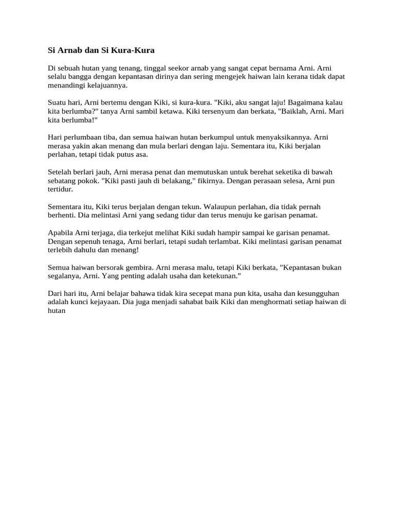 Si Arnab Dan Si Kura | PDF