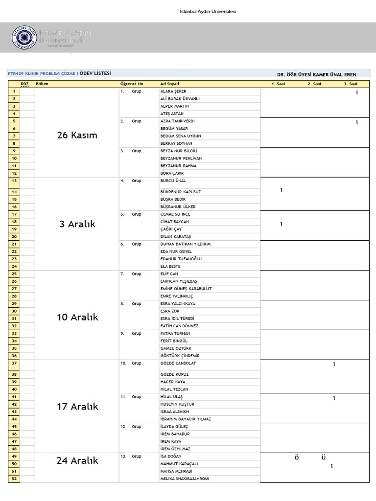 KPC Odev Listesi | PDF