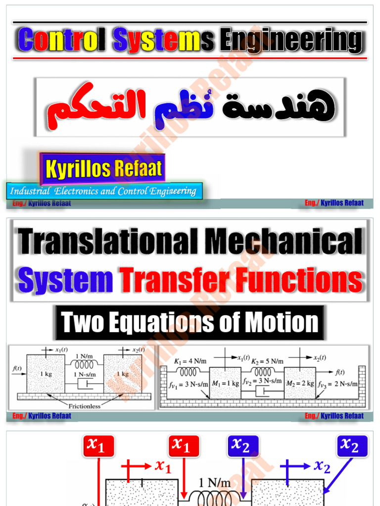 Translational Mechanical 2 Equations - 2 | PDF | Teaching Methods & Materials