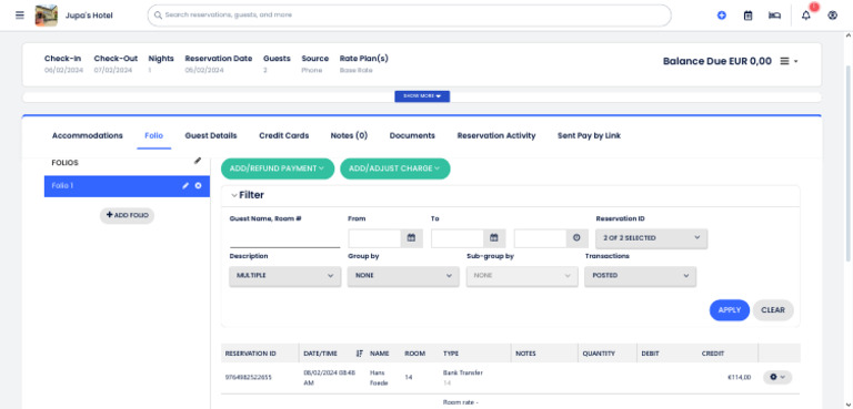 Jupa's Hotel - Reservations-Folio | PDF | Credit Card | Service Industries