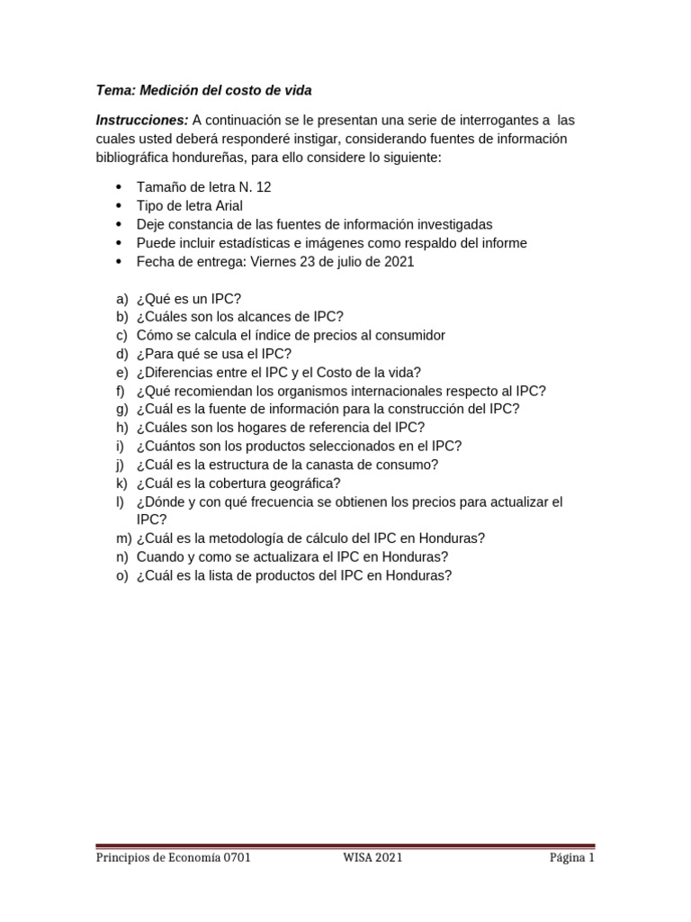 1er Trabajo de Investigacion Iii Parcial Principios Economia 0701 | PDF | Finanzas y dinero