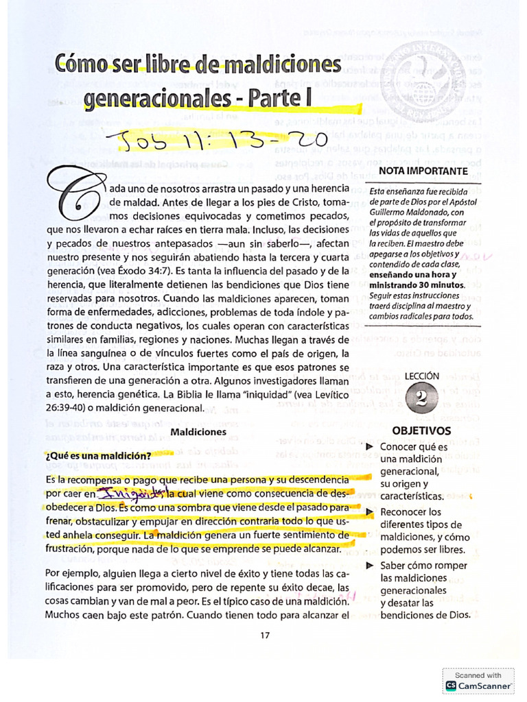 Libre de Maldiciones Generacionales 1 | PDF