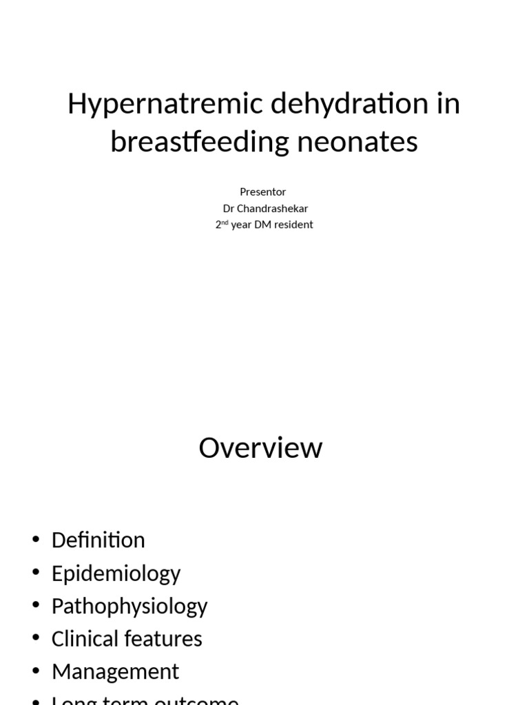 Hypernatremic Dehydration in Breastfeeding Neonates-1 | PDF ...