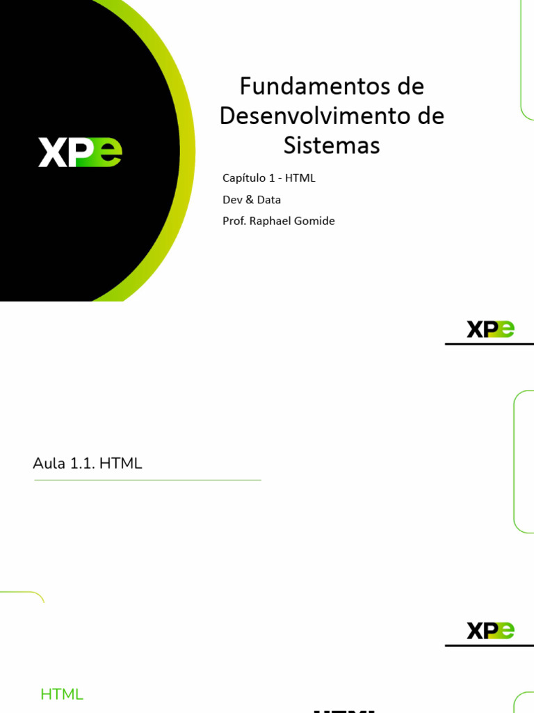 Slides - Módulo 2 - Dev & Data | PDF | Html | Modelo de Documento por Objetos (DOM)