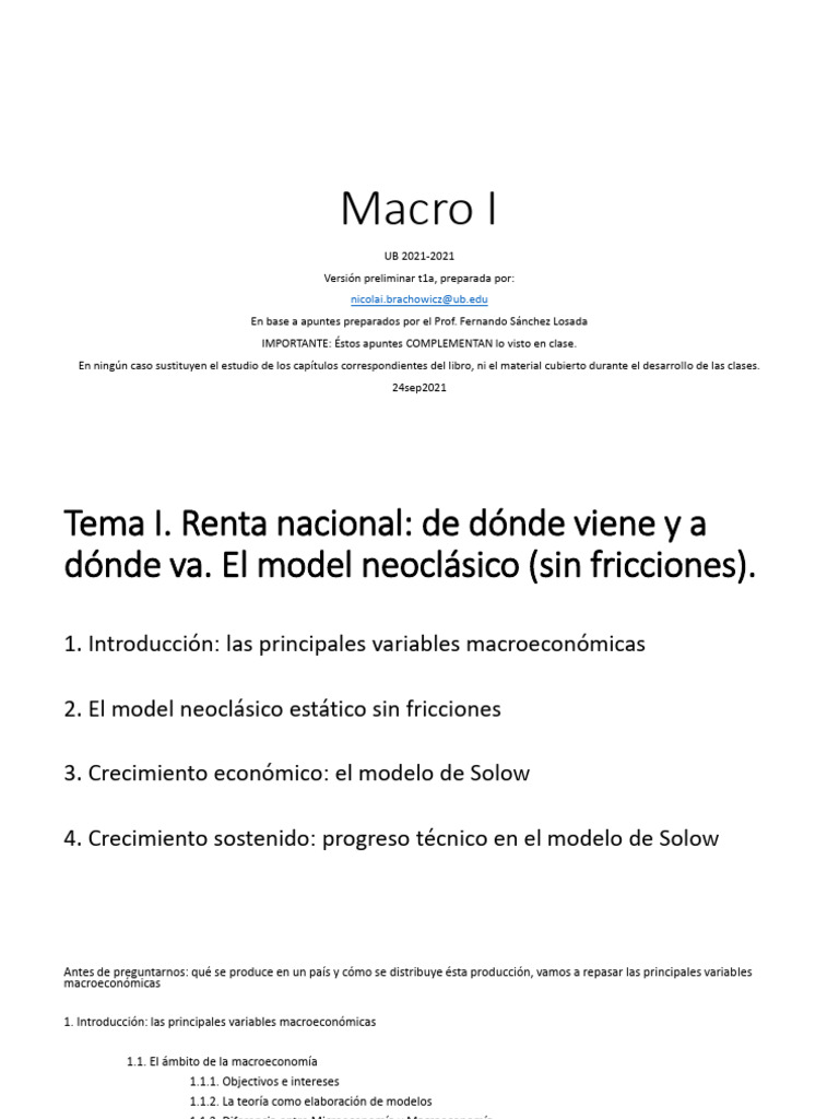 Macro 1 | PDF | Producto Interno Bruto | Macroeconómica