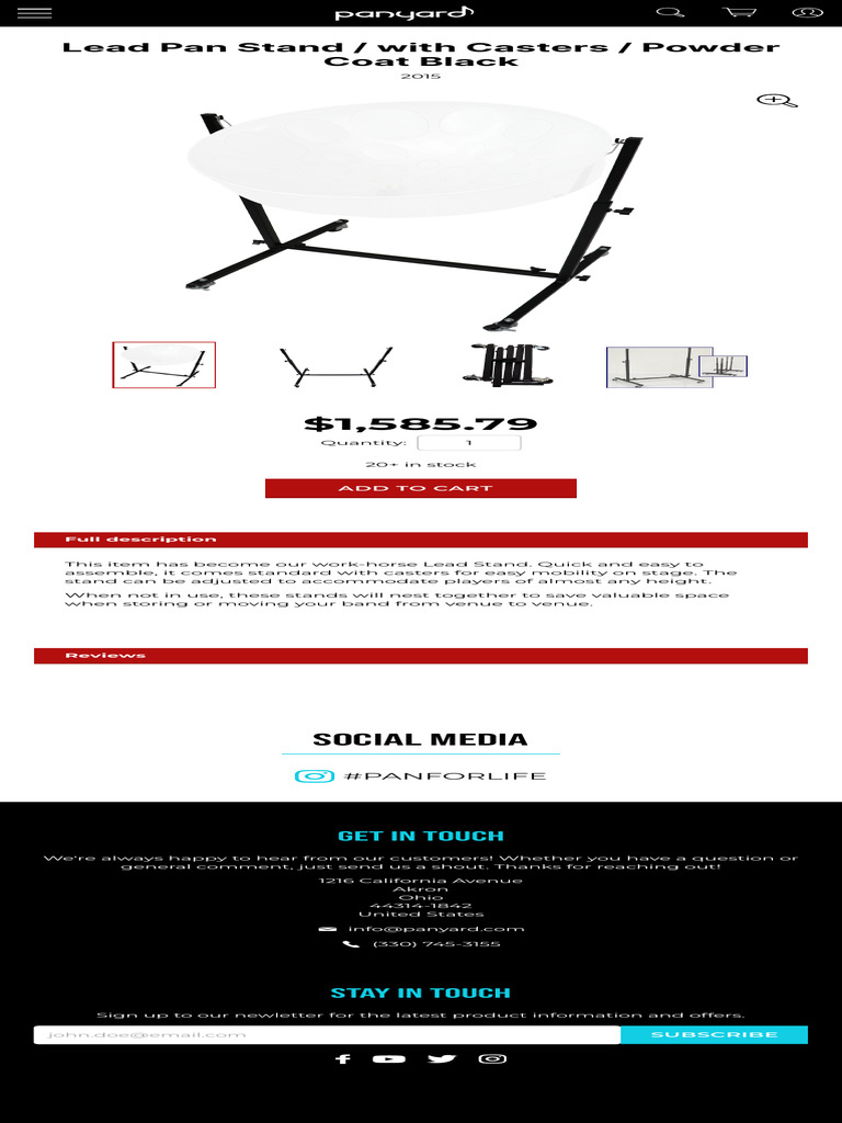 Lead Pan Stand With Casters Powder Coat Black | PDF | Cooking, Food & Wine