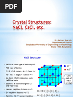 Crystalline Structure of NaCl, CSCL | PDF | Crystal Structure | Ion