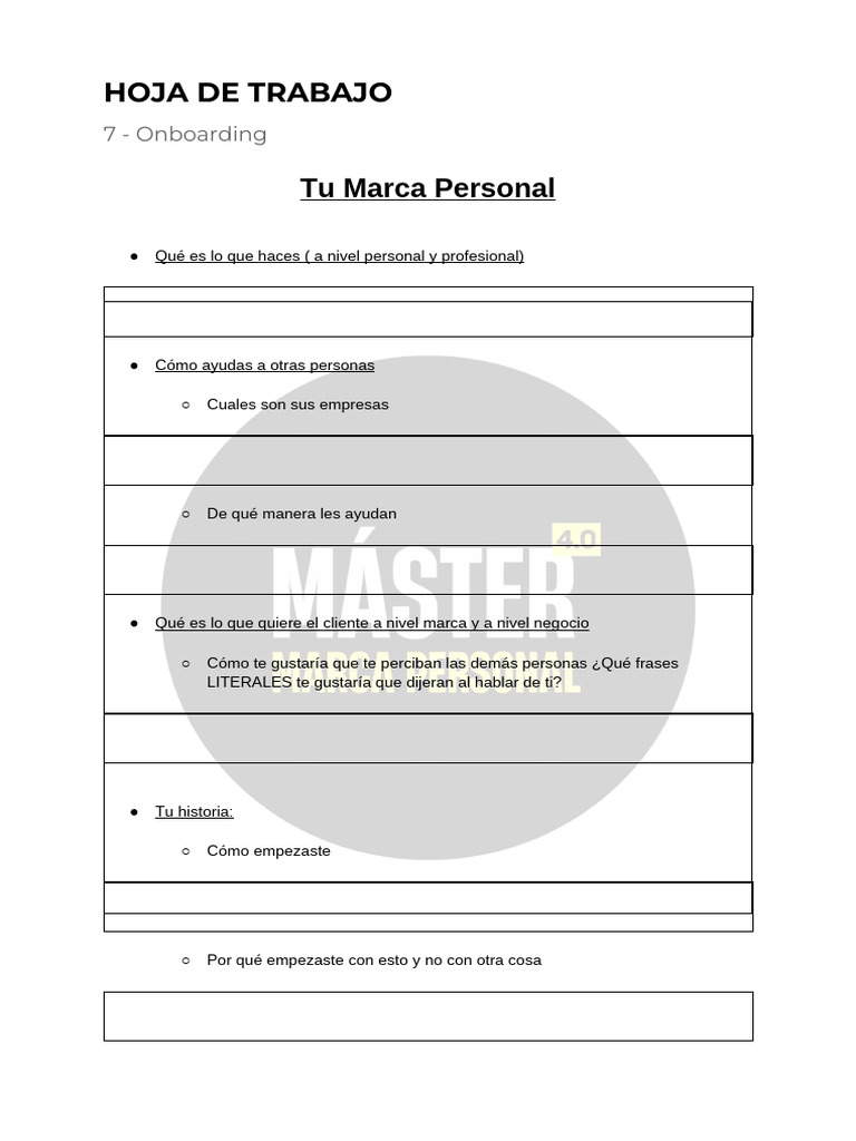 7 - Onboarding Ma Ster | PDF | Marca | Paradigma