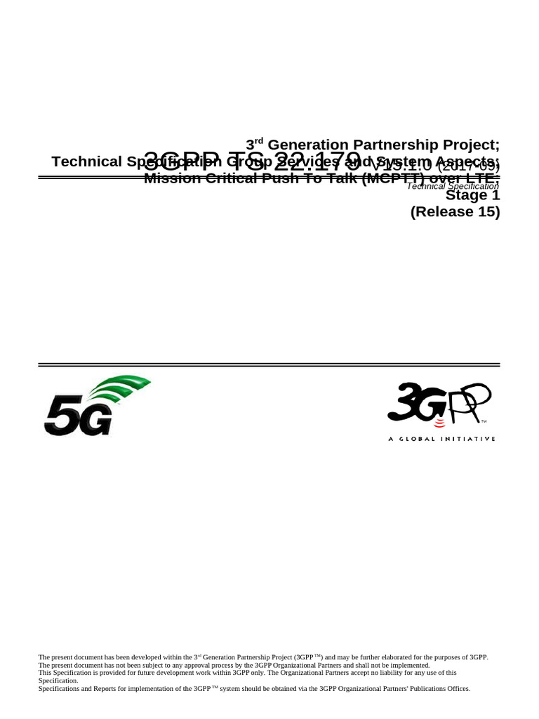 3GPP TS 22.179 | PDF | Information And Communications Technology | Computing