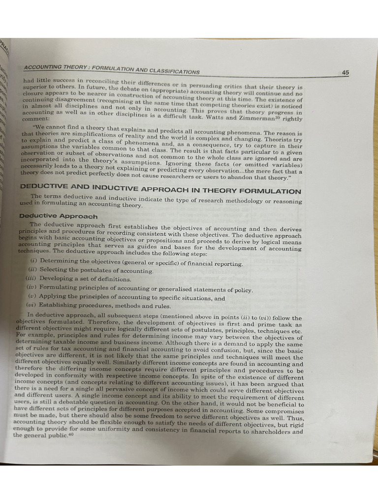 Traditional Approaches to accounting theory formulation (1) | PDF