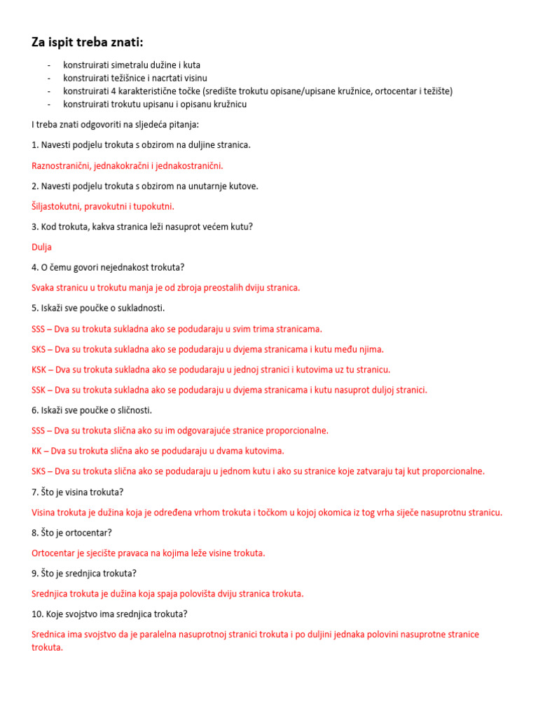 Trokut - Teorija | PDF