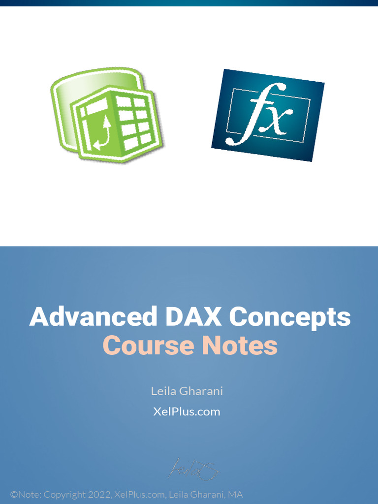 Advanced DAX Power BI Power Pivot | PDF | Microsoft Excel | Function (Mathematics)