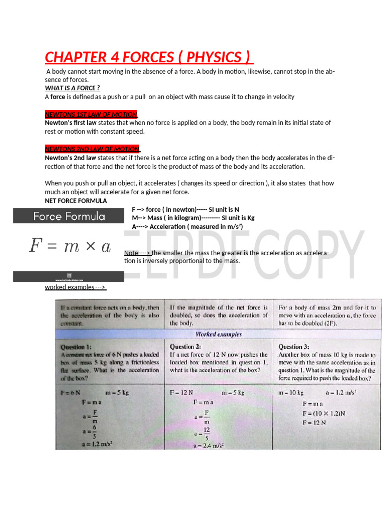 Grade 11 Chapter 4 Physics | PDF | Force | Momentum