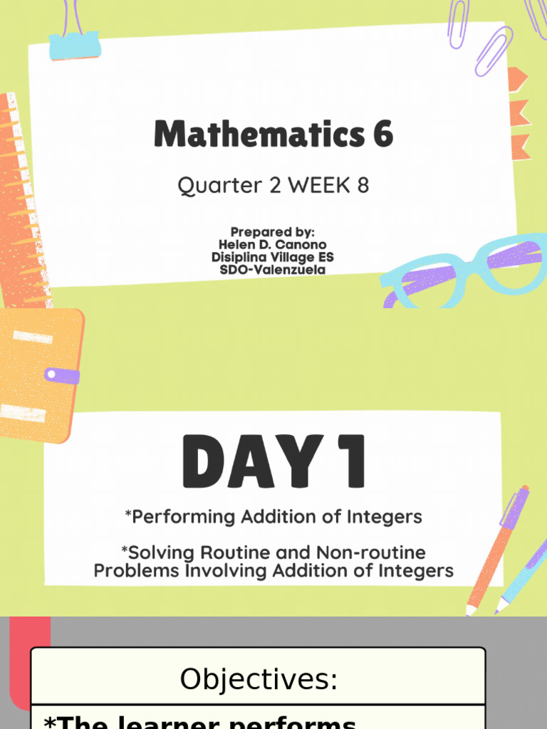 MATH 6 Q2 WEEK 8 - Shared To DTC by Ma'am Helen D. Canono | PDF ...