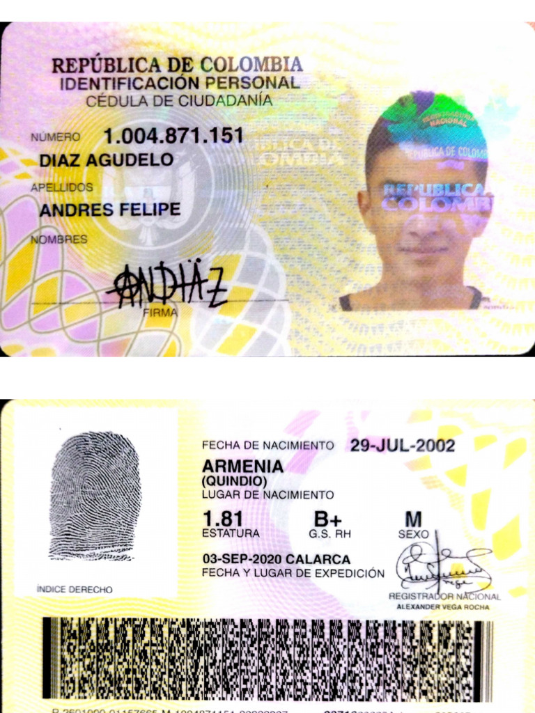 Cédula Andrés Diaz | PDF