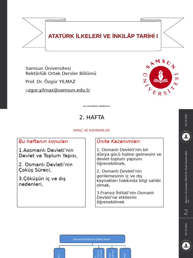 Ataturk Ilkeleri Ve Inkilap Tarihi I- 2 Hafta | PDF