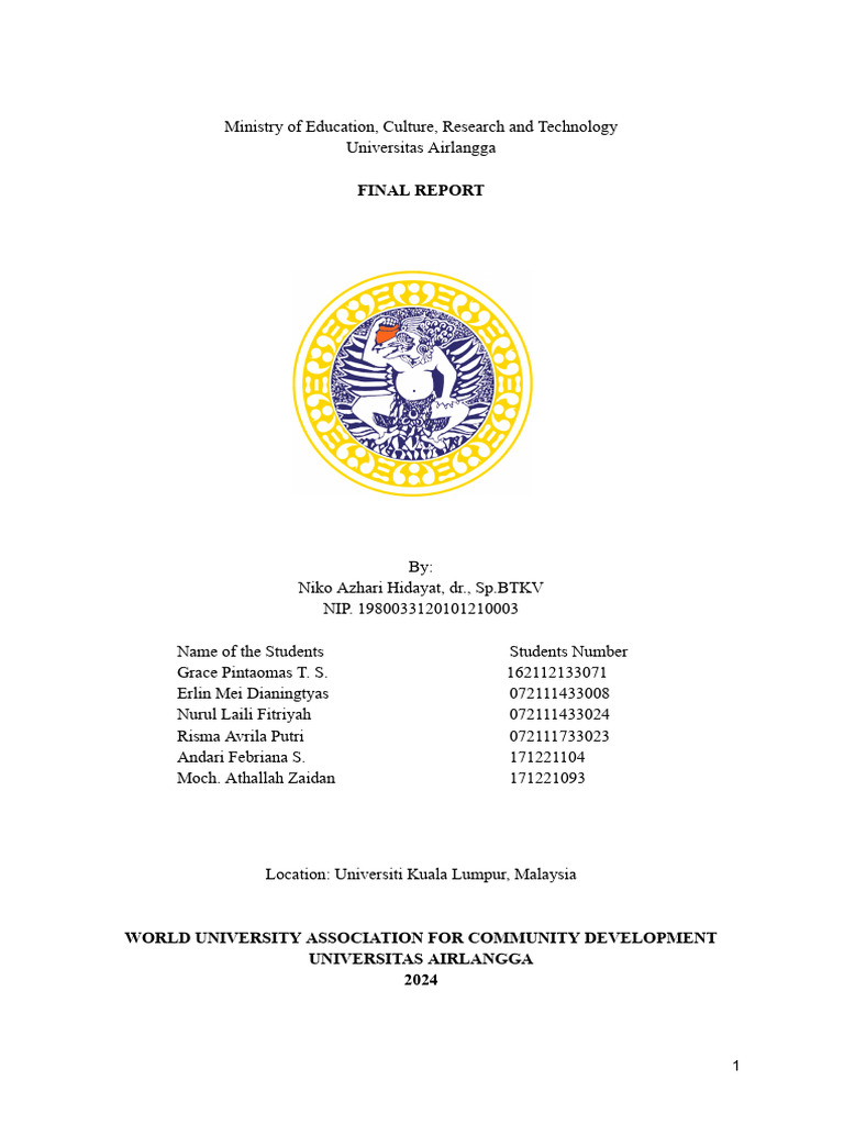 Laporan Final Report Pdf Sustainability Sustainable Development