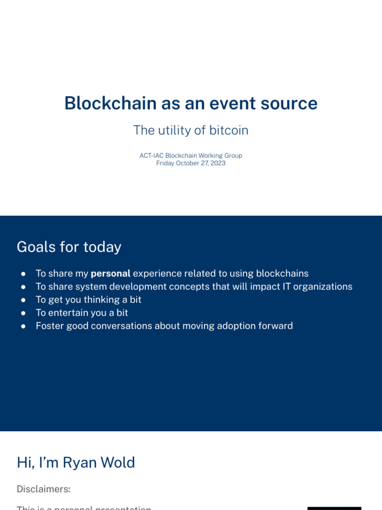 Blockchain As An Event Source | PDF | Bitcoin | Model–View–Controller