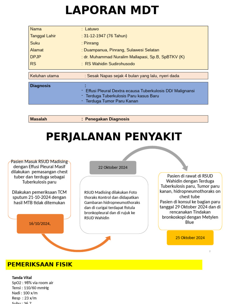 MDT Latuwo Tumor Paru Kanan | PDF | Pengembangan Diri | Kesehatan Holistik