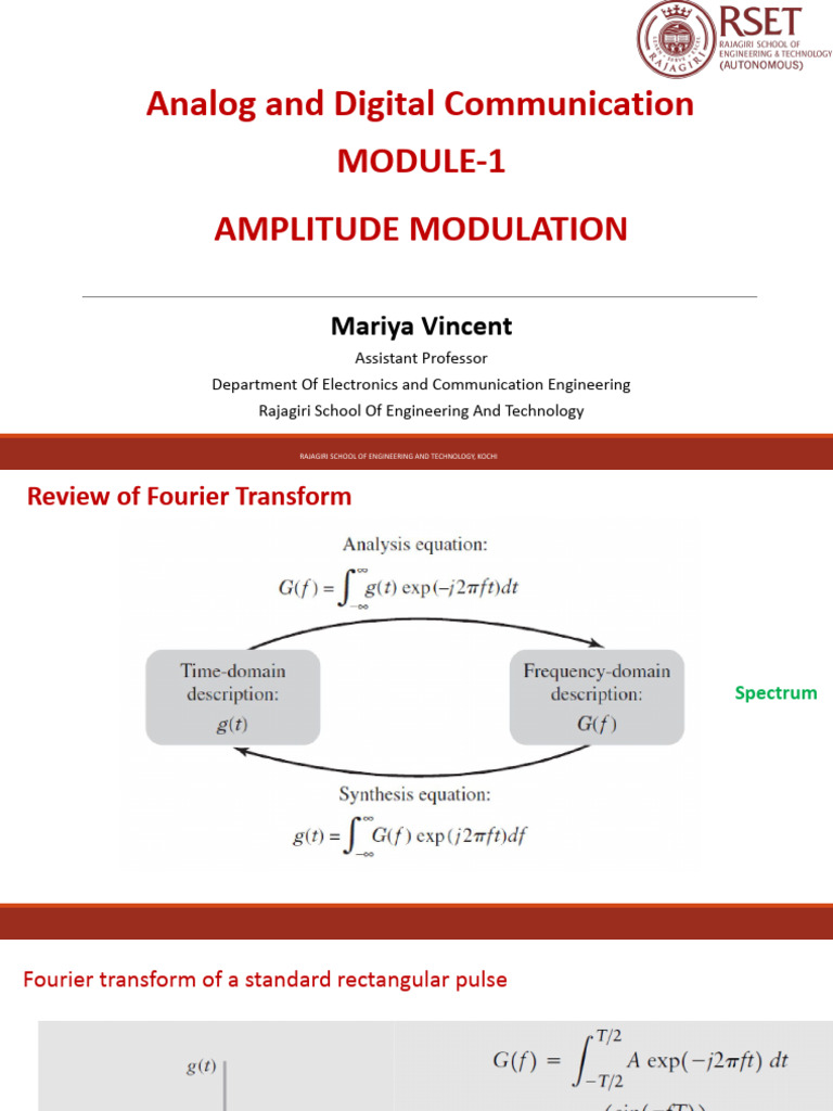 Module_1.pptx | PDF | Modulation | Electromagnetic Radiation