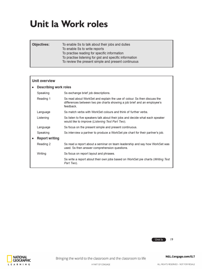 Higher TB Unit 1 Work Roles Teachers | PDF | Writing | Linguistics