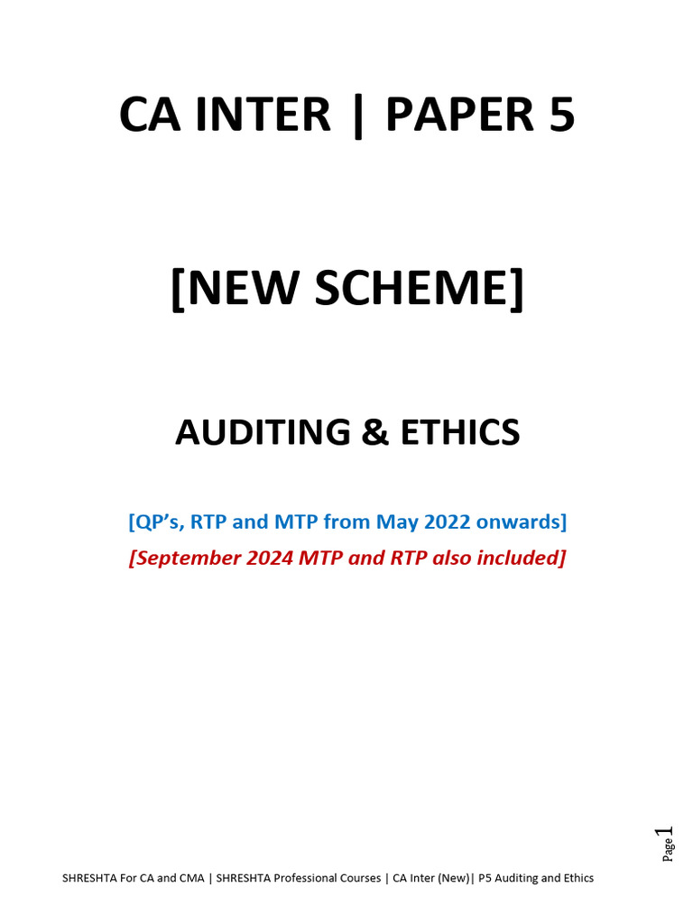 p5-mcq-book | PDF | Auditor's Report | Audit