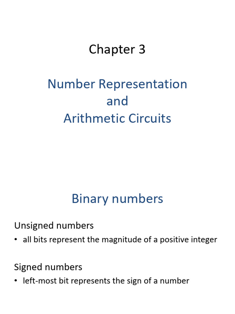 Chapter3 Number Representation | PDF | Digital Electronics | Arithmetic