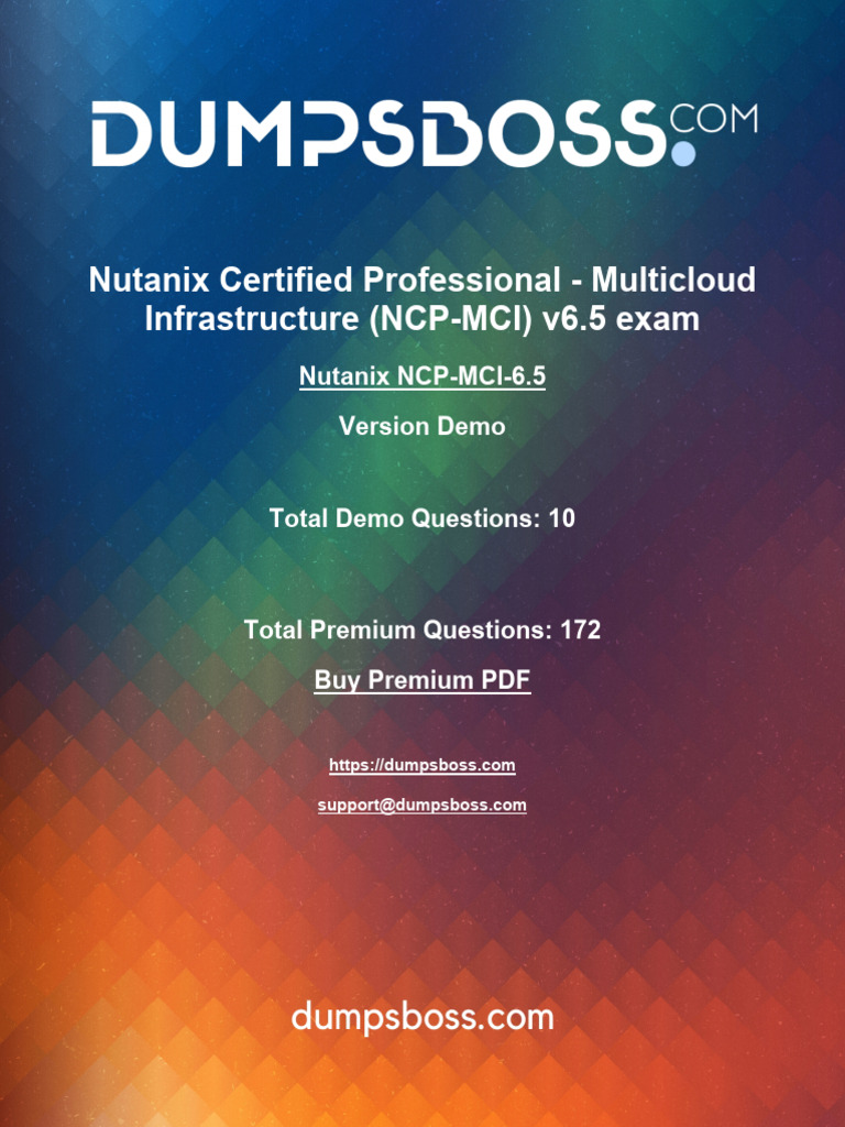 NCP-MCI-6.5-demo | PDF | Central Processing Unit | Virtual Machine