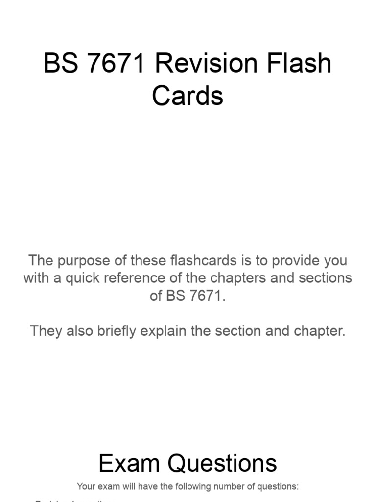 BS 7671 Revision Flashcards Overview | PDF | Electrical Wiring | Power ...
