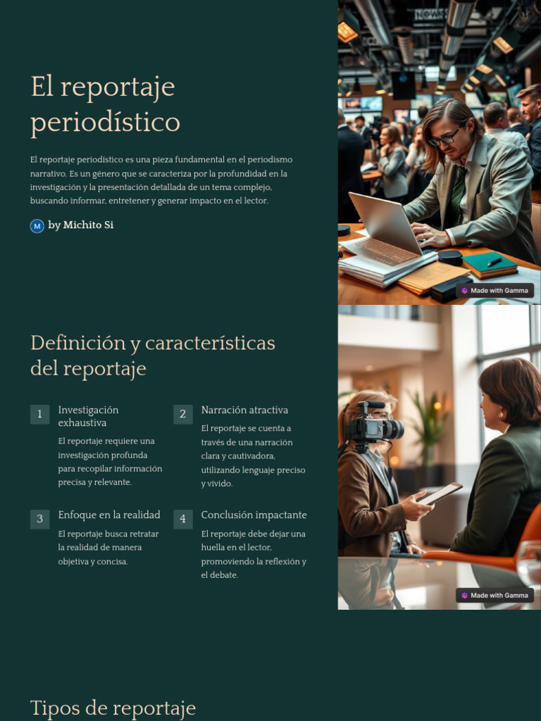 El Reportaje Periodistico | PDF | Narración | Información