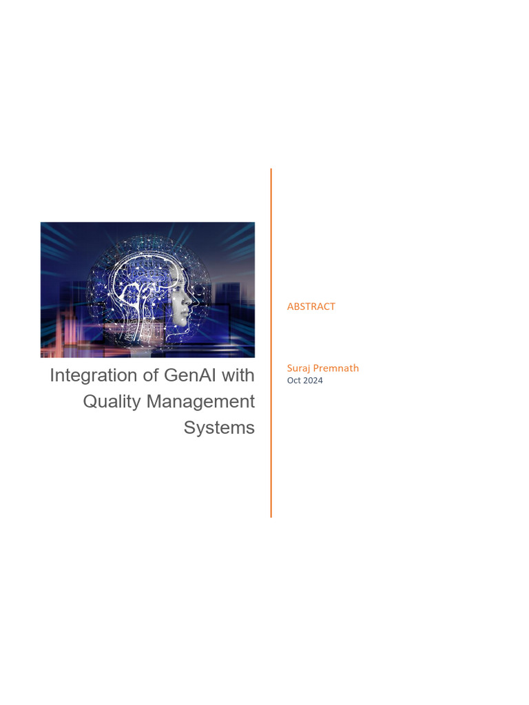 GenQI and QMS - Whitepaper - Suraj Premnath | PDF | Quality Management ...
