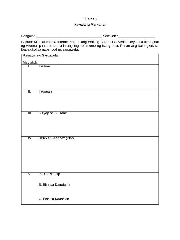 FILIPINO Takdang Aralin 1 | PDF