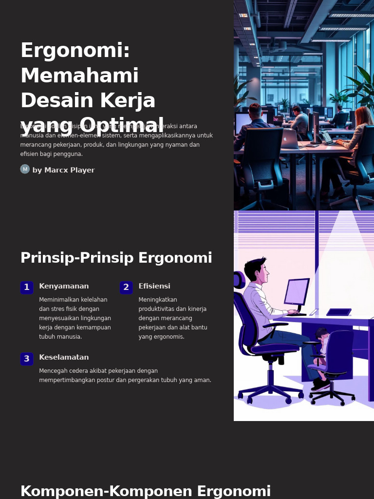 Ergonomi Memahami Desain Kerja Yang Optimal | PDF | Komputer