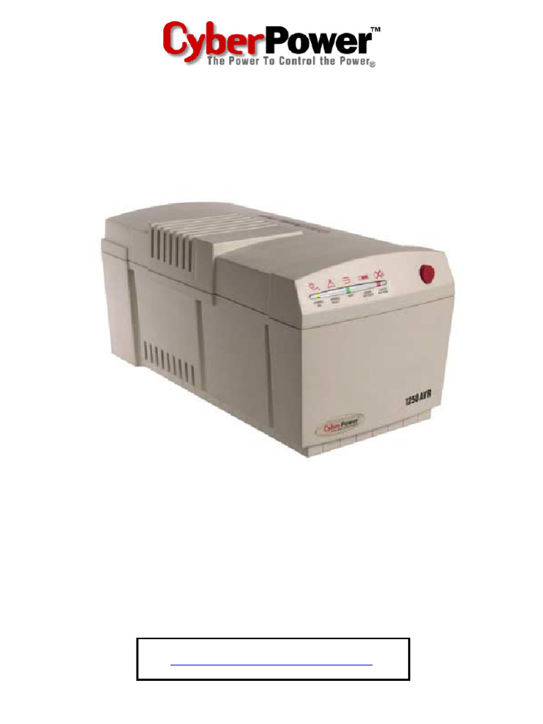 CyberPower_UM_CPS1250AVR | PDF | Power Supply | Microsoft Windows