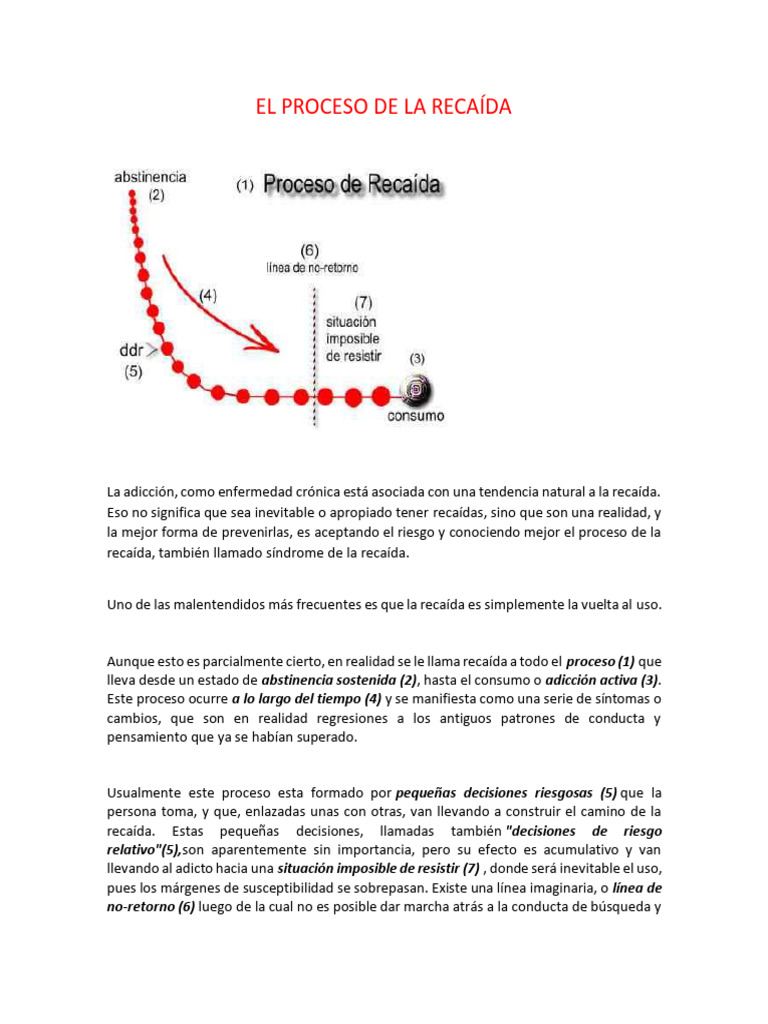 El Proceso de La Recaída | PDF | Comportamiento | Despachador de drogas