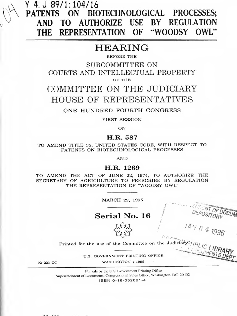 Patentes Sobre Procesos Biotecnológicos y Autorización Reglamentaria ...